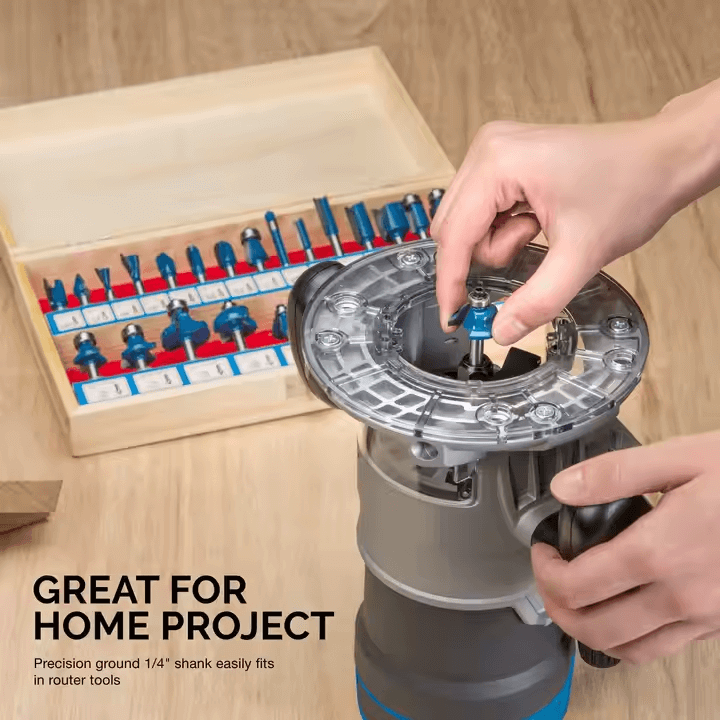 Tungsten Carbide Router Bit Set Woodworking Tools and Accessories 1/4 ...